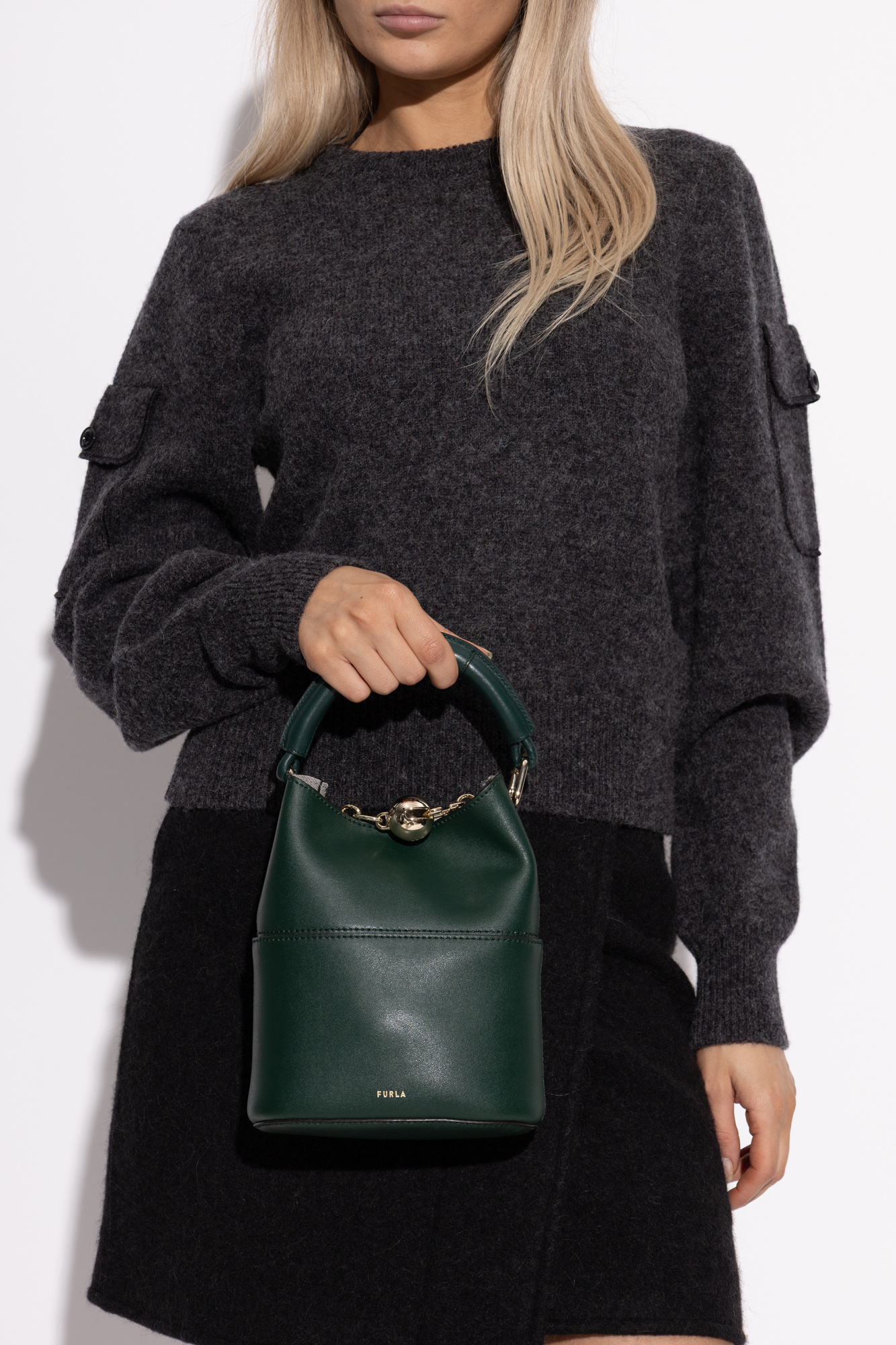 Zielony Torba do ręki ‘Sfera’ Furla - Vitkac Polska